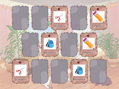 School supplies game - Recursos didácticos