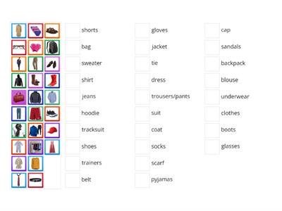 Clothes And accessories - Teaching resources