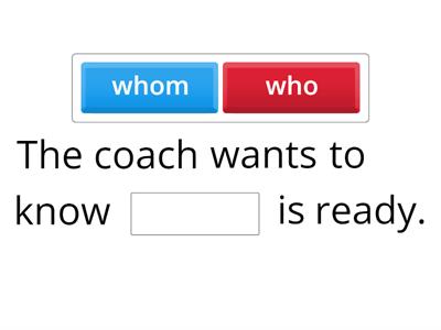 Who whom whose - Recursos didácticos