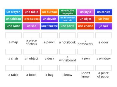 Les fournitures scolaires - Teaching resources