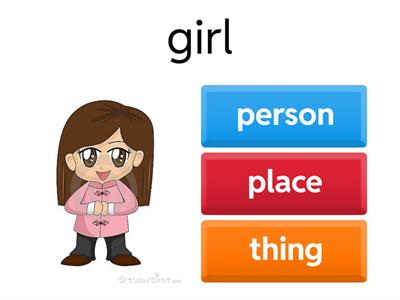 Nouns Person place animal thing - Recursos didácticos