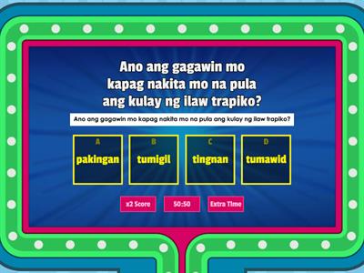 Mga babala sa kalsada - Aktibidad sa pagtuturo