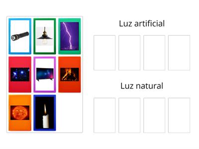 Luz nztural y luz artificial - Recursos didácticos