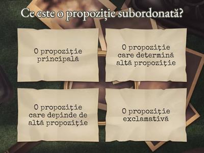 Propozitiile subordonate - Resurse didactice