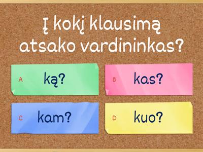 Daiktavardziu linksniavimas - Mokymo ištekliai