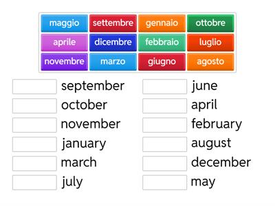 I mesi dellanno gioco - Recursos didácticos