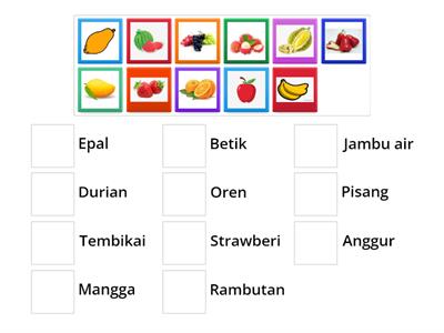 Quiz buah buahan - Sumber pengajaran