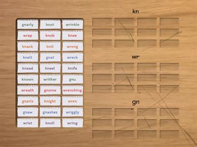 Silent consonants mb gn kn wr - Teaching resources