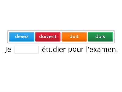 Vouloir pouvoir devoir - Teaching resources