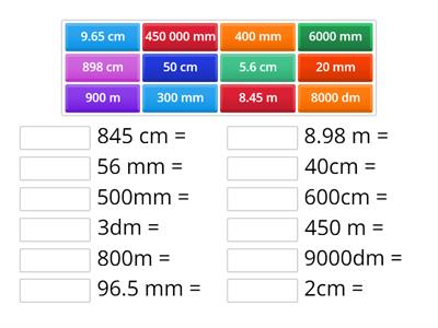 Converting metric length - Teaching resources