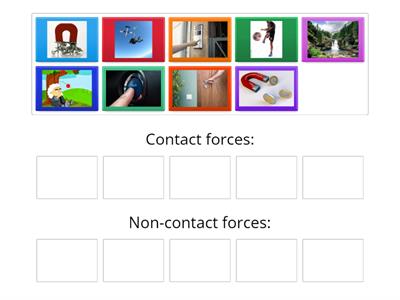 Forces non contact forces and contact forces - Recursos didácticos