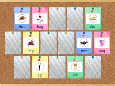 Rhyming words memory game - Recursos de ensino