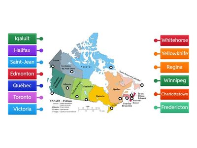 Les provinces et les territoires du canada - Ressources pédagogiques