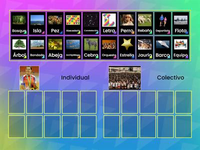 Sustantivos individual y colectivo - Recursos didácticos