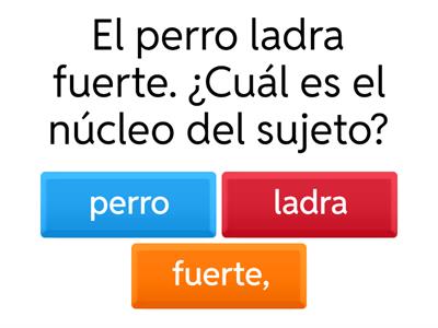 Núcleo del sujeto y predicado - Recursos didácticos