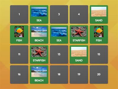 At the beach - Teaching resources