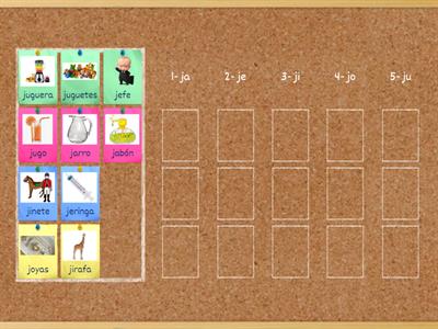 Sílabas ja je ji jo ju - Recursos didácticos