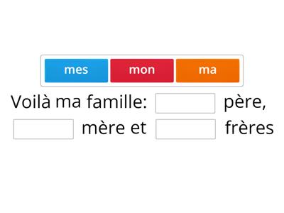 Les adjectifs possessifs - Risorse didattiche