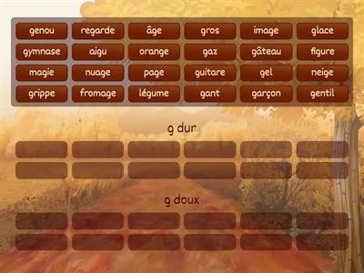 Son g doux et dur - Ressources pédagogiques