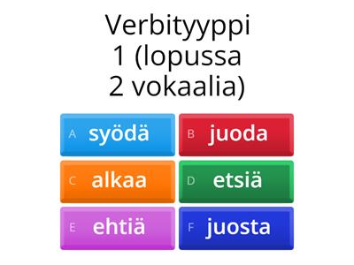 S2 Verbityypit - Tehtävät