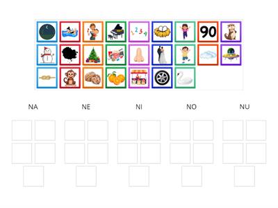 Juego silaba na ne ni no nu - Recursos didácticos