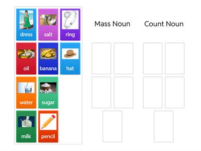 Count noun and mass nouns - Aktibidad sa pagtuturo
