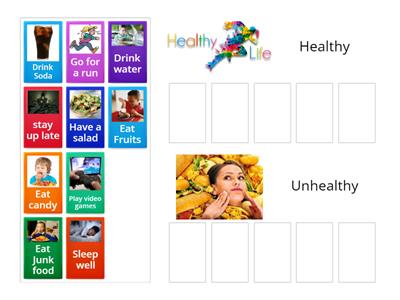 Healthy and unhealthy habits - Teaching resources