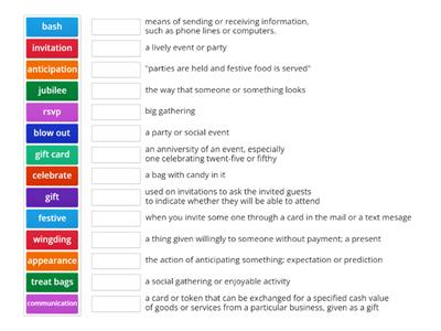 Birthday party - Teaching resources