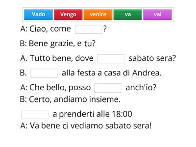 Venire uscire andare - Risorse didattiche