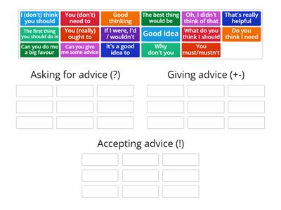 Giving advice - Teaching resources