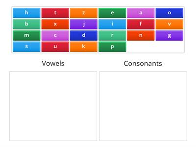 Consonants and vowels - Teaching resources
