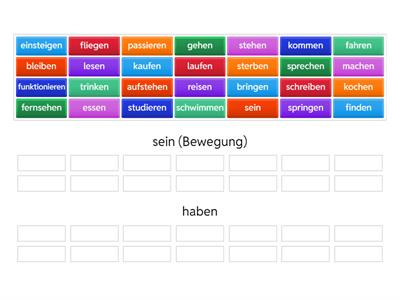 Perfekt mit haben - Unterrichtsmaterialien