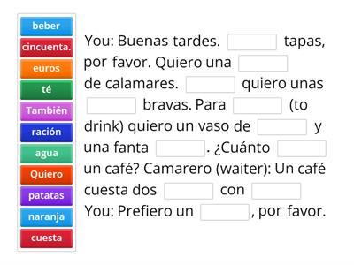 Restaurante - Teaching resources