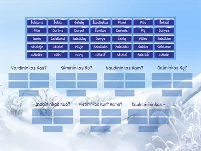 Daiktavardziu linksniavimas - Mokymo ištekliai