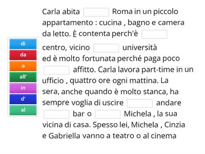 Preposizioni semplici - Risorse didattiche
