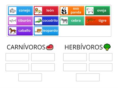Carnívoros herbívoros y omnivoros - Recursos didácticos