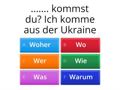 Fragewörter - Unterrichtsmaterialien