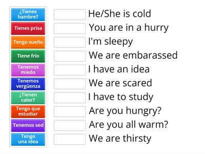 Tener expresiones - Recursos didácticos