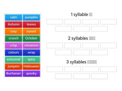 Syllables - Teaching resources