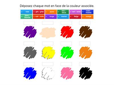 Les couleurs adjectifs - Ressources pédagogiques