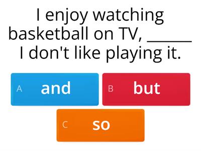 Compound sentences but and so - Teaching resources