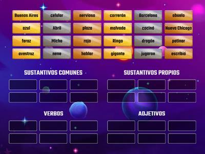 Adjetivos sustantivos y verbos - Recursos didácticos
