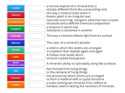 Properties of minerals - Teaching resources