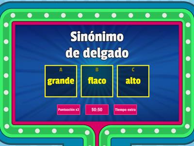 Juego de sinónimos y antónimos - Recursos didácticos
