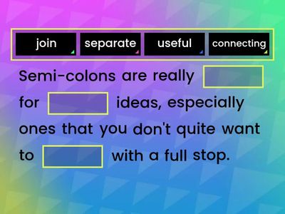 Colons - Teaching resources