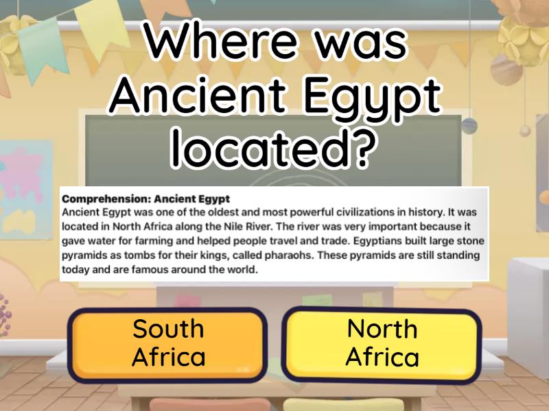 ANCIENT EGYPT COMPREHENSION. - Quiz