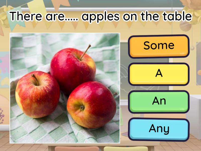 there is/There are (a,an,some,any) - Quiz