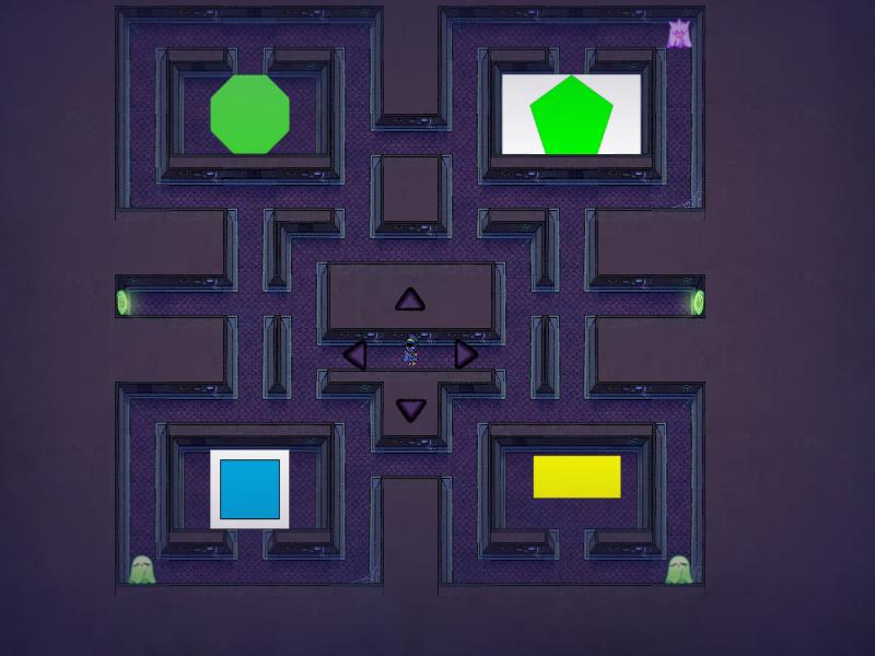 2D Shapes - - Haunted House - Maze chase