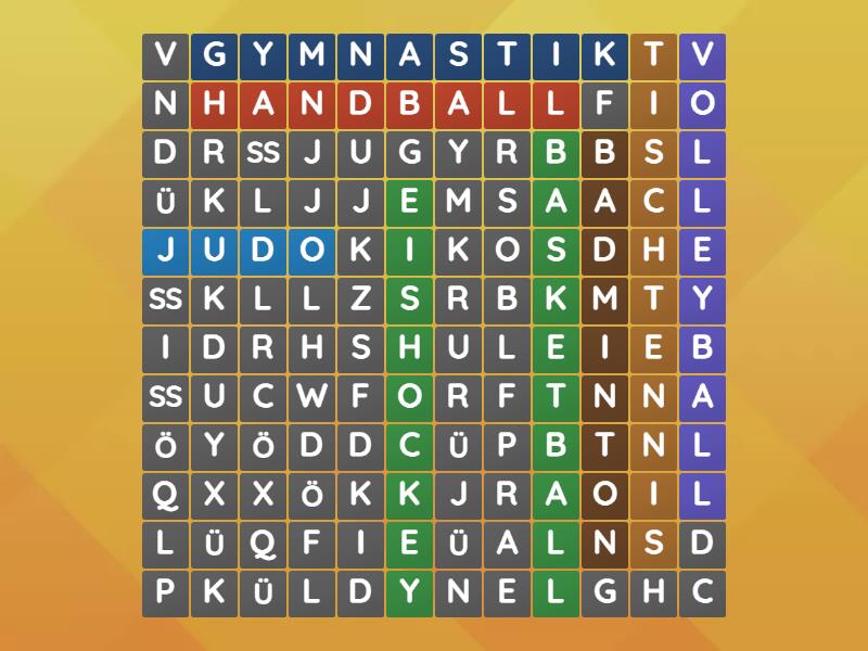 Sportarten: Prima Plus A2.2 - Wordsearch