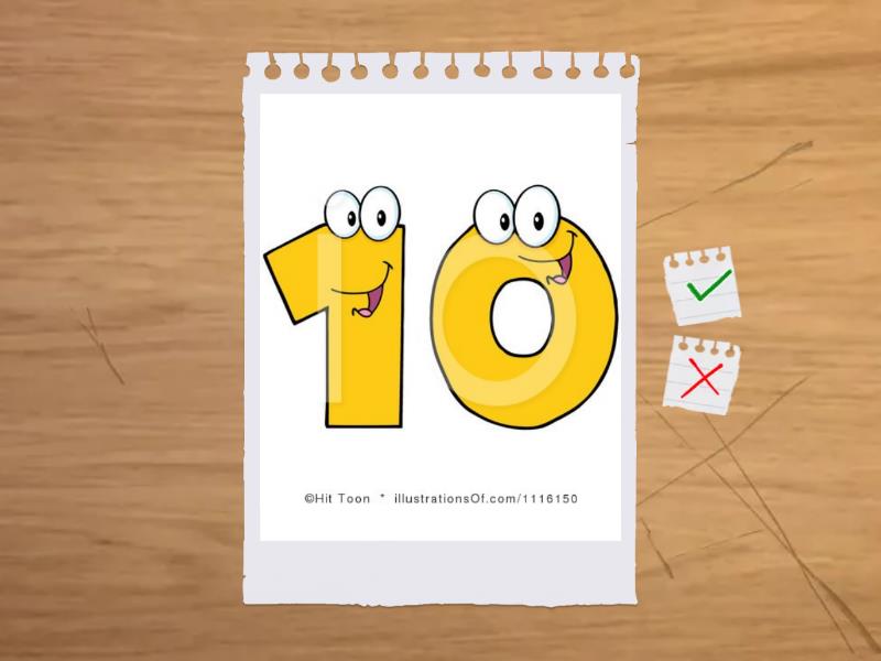 Numbers 1-10 - Flash cards